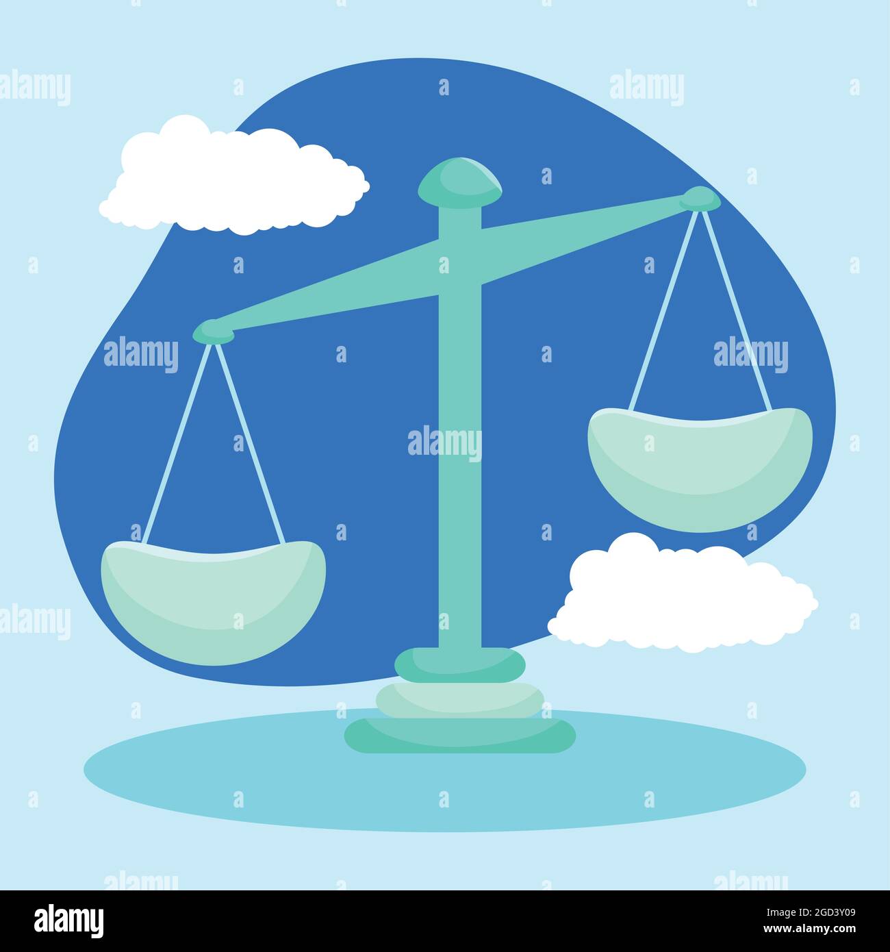 balance scale and clouds illustration Stock Vector Image & Art - Alamy