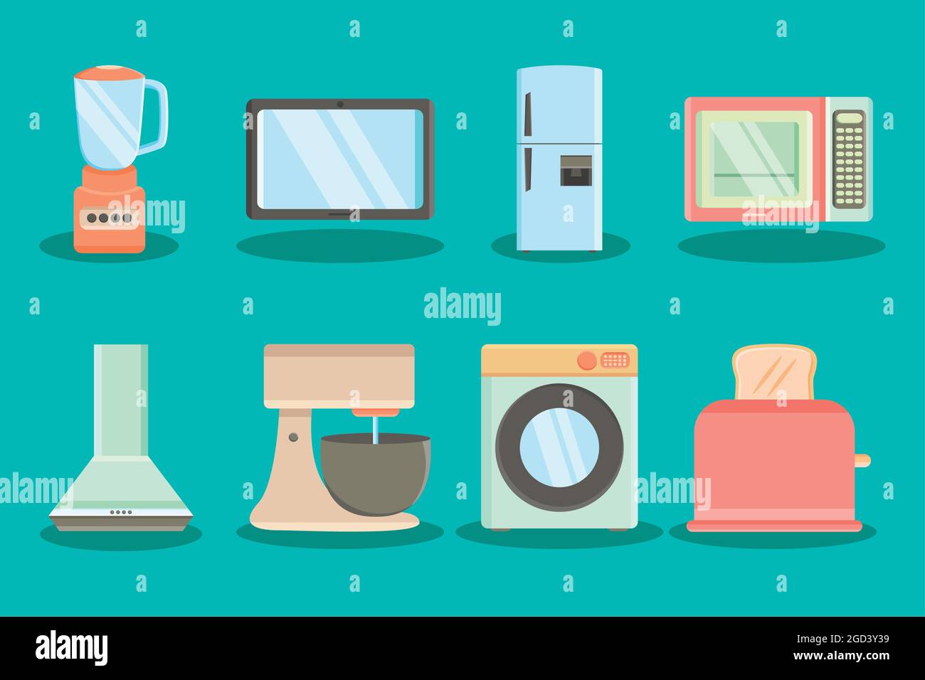 kitchen equipment icon set design Stock Vector Image & Art - Alamy