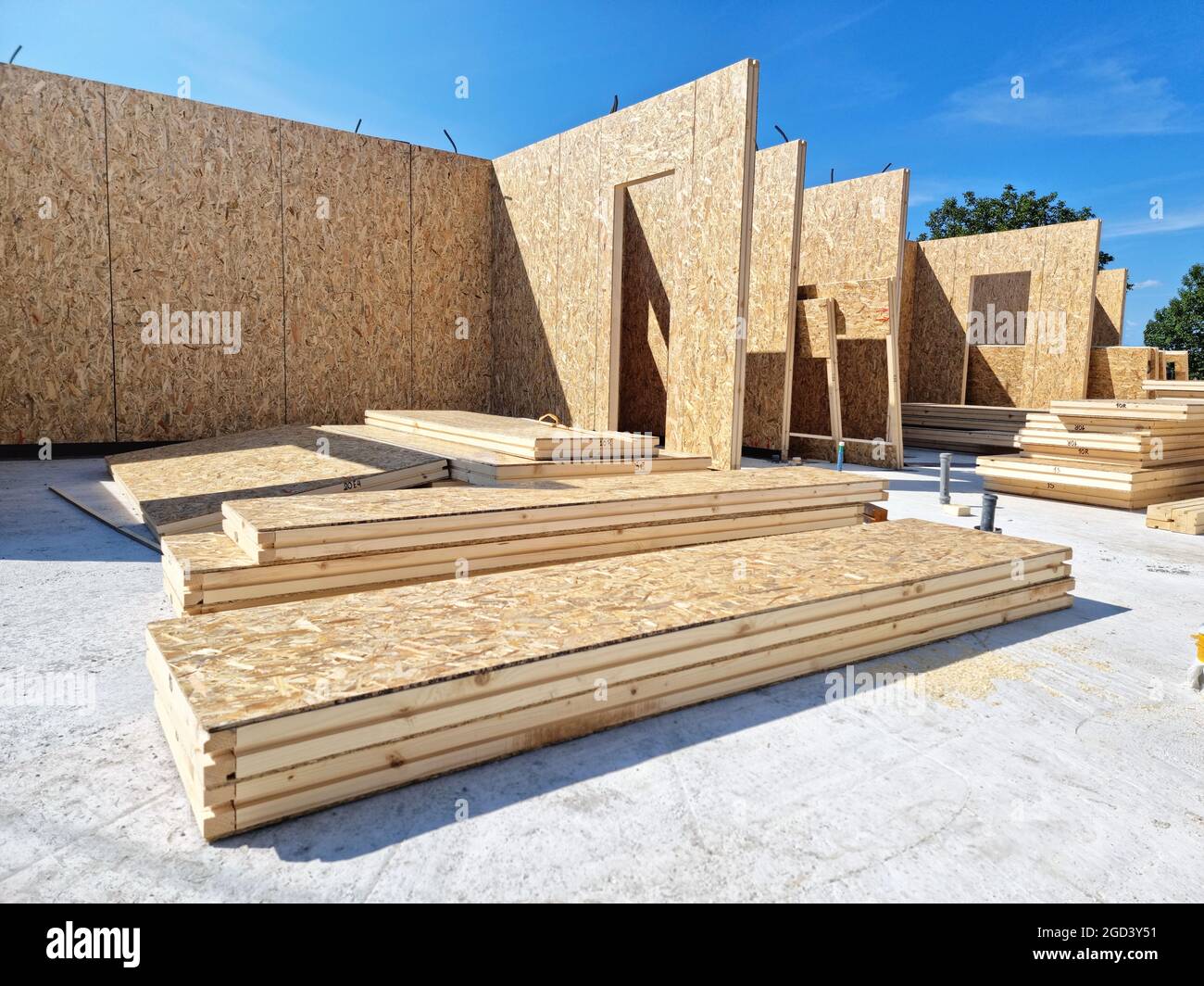 Construction of new and modern prefabricated modular house from ...