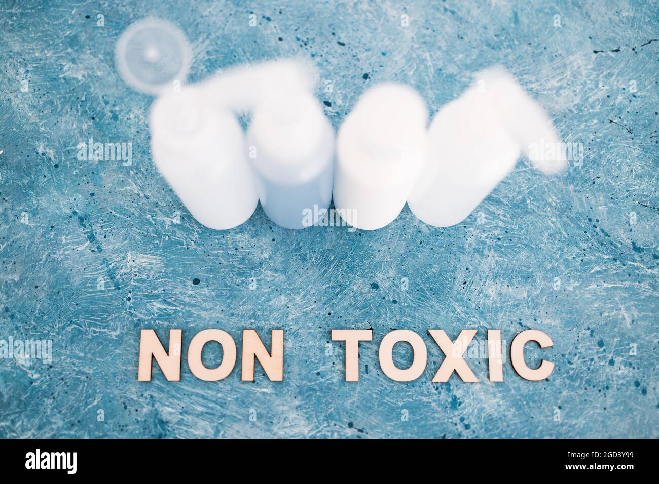 low tox and natural beauty products conceptual image, group of lotion ...