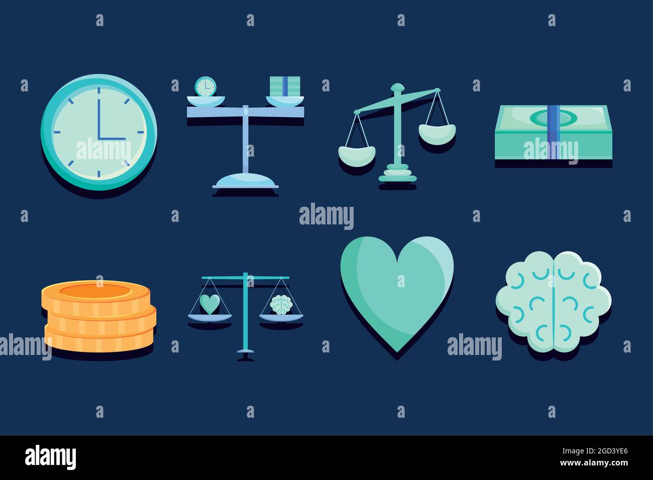 money and balance icon set Stock Vector Image & Art - Alamy