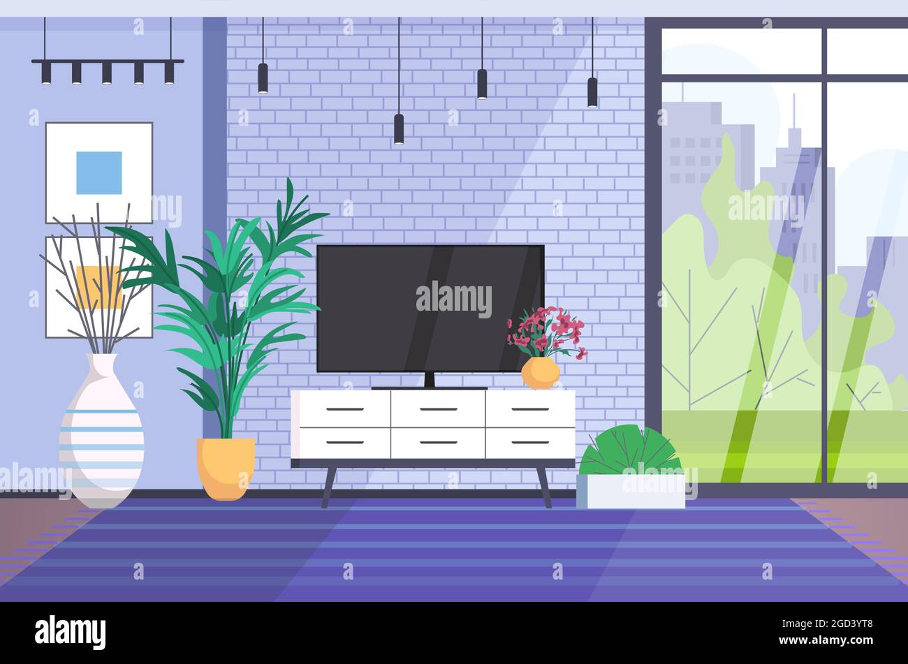 living room interior empty no people home modern apartment design ...
