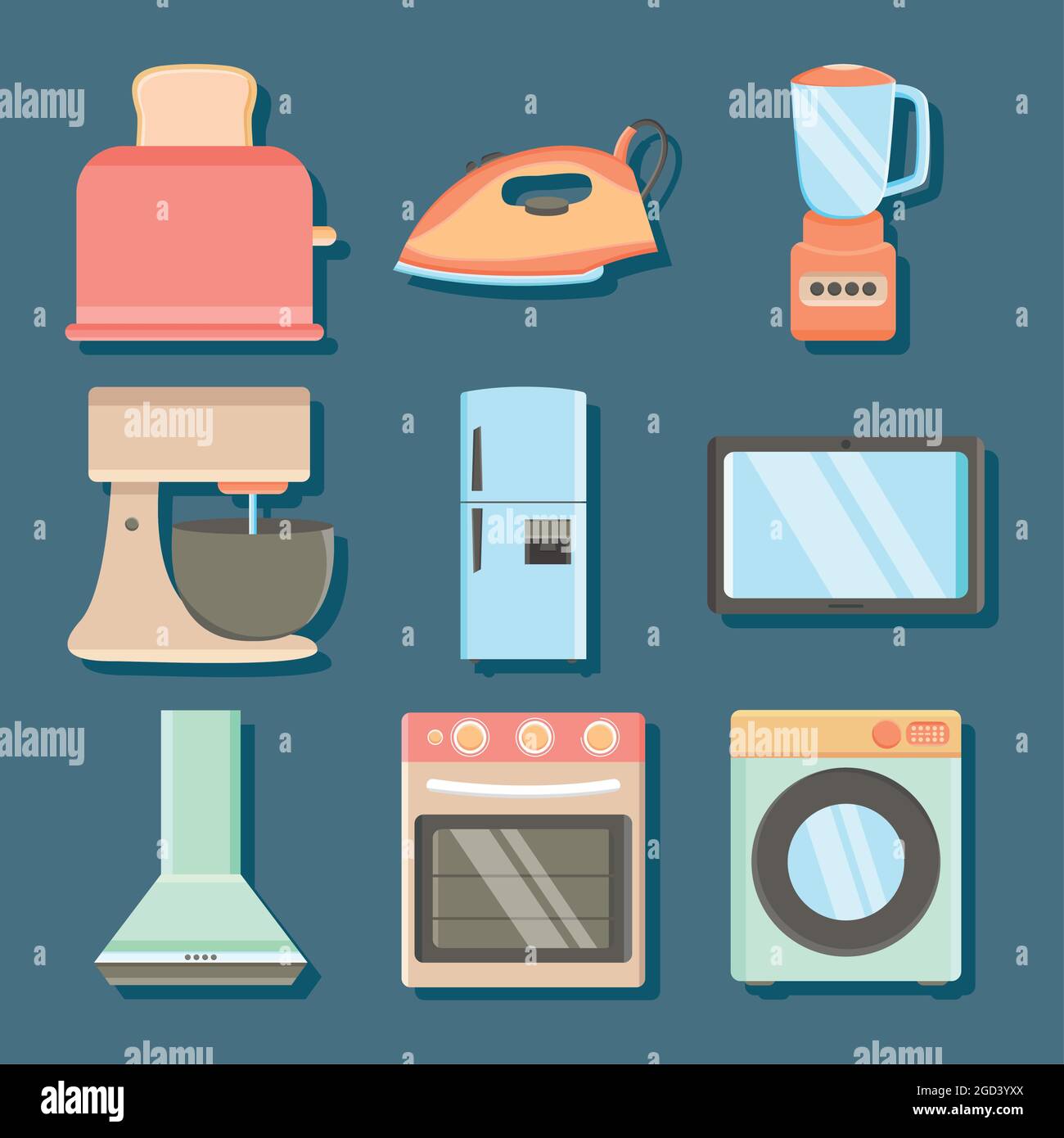 kitchen appliances icon collection design Stock Vector Image & Art - Alamy