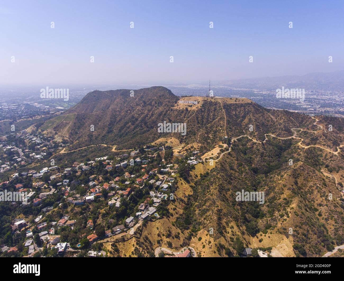 Aerial view mount lee los angeles hi-res stock photography and images ...