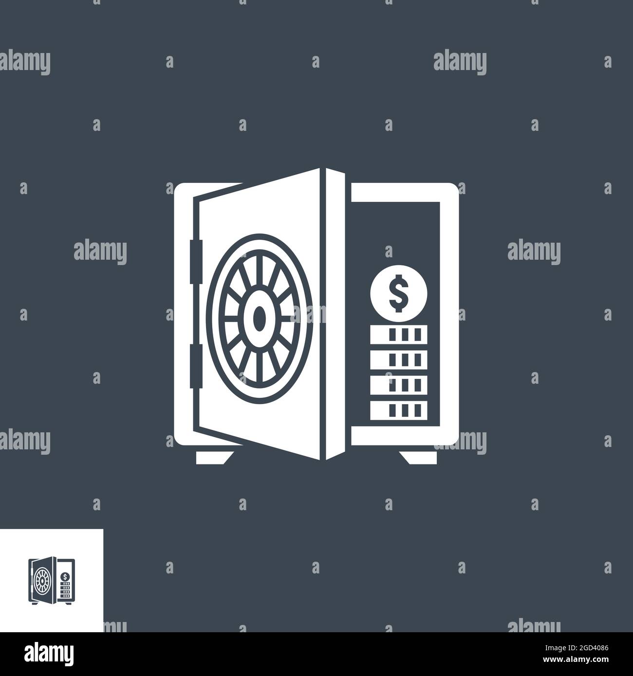 Safe related vector glyph icon Stock Vector Image & Art - Alamy