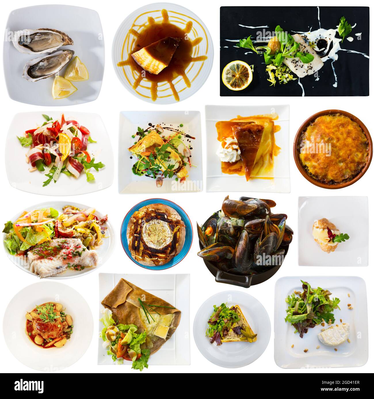 Collage of popular in France dishes Stock Photo - Alamy