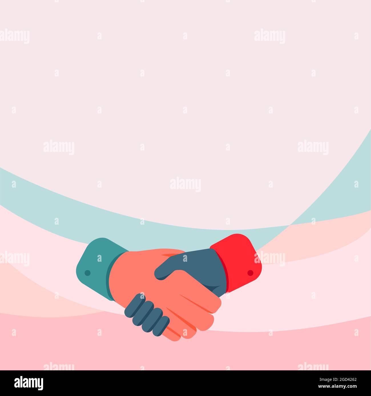 Hands Drawing In Handshake Position Showing Deal Agreement And Greeting ...