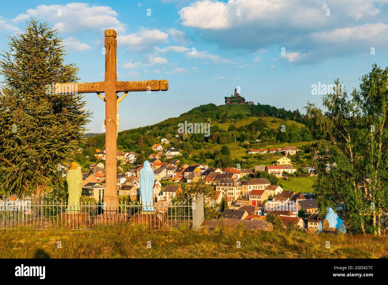 FRANCE, MOSELLE (57), DABO, THE CALVARY AND DABO ROCK Stock Photo - Alamy