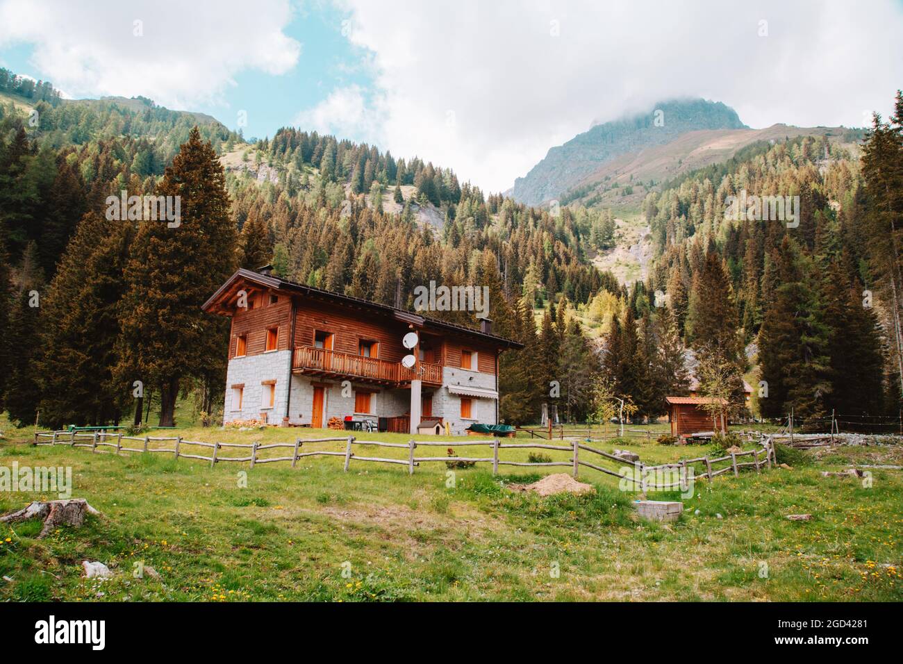 natural landscape with green mountain peaks in summer Stock Photo - Alamy