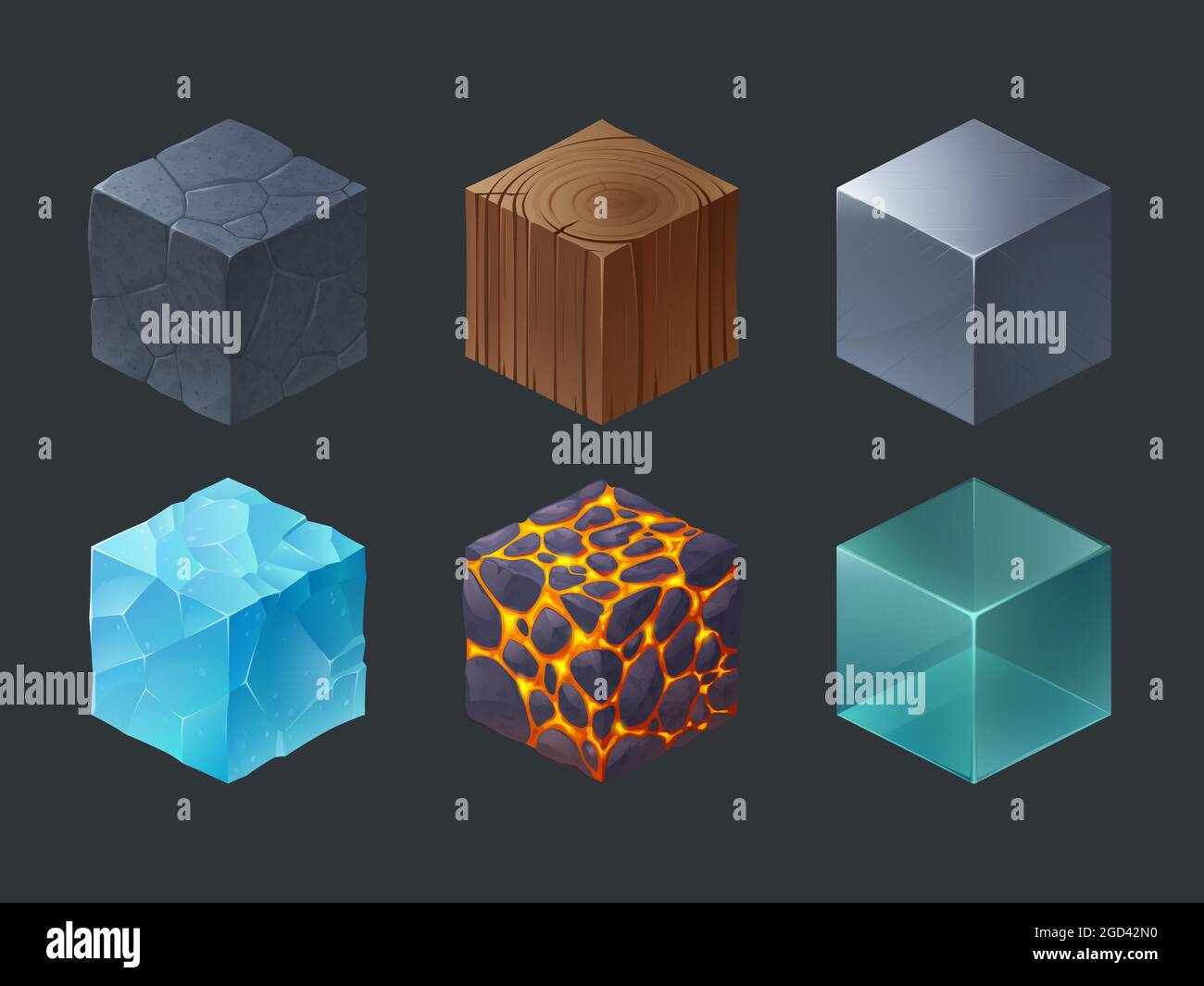 Isometric texture cubes for game Stock Vector Image & Art - Alamy