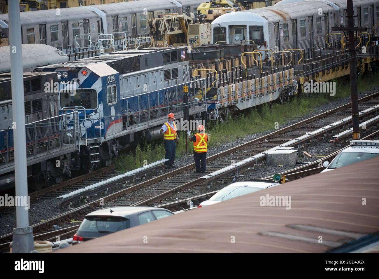 New York, USA. 10th Aug, 2021. Metropolitan Transit Authority (MTA ...