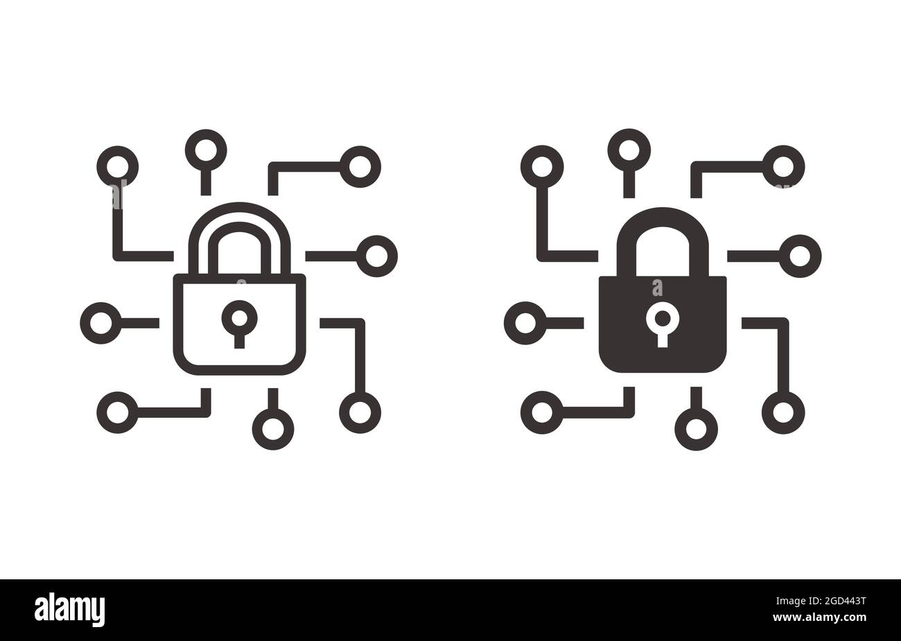 Cybersecurity icon vector vectors hi-res stock photography and images - Alamy