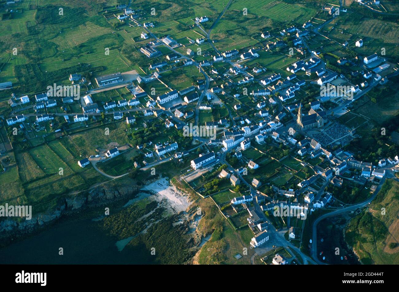 FINISTERE (29) BRITTANY, AERIAL VIEW OF THE OUESSANT ISLAND, THE ...