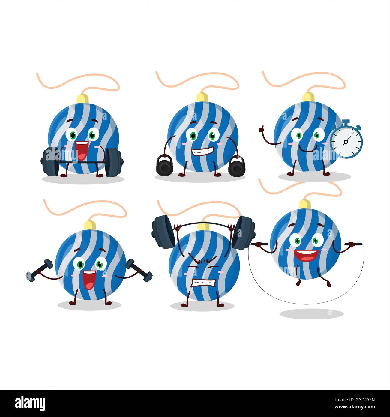 A healthy christmas lights blue cartoon style trying some tools on ...