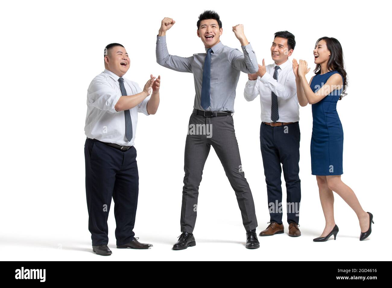 Business people celebrating together Stock Photo - Alamy