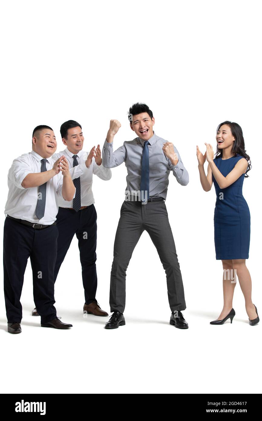 Business people celebrating together Stock Photo - Alamy
