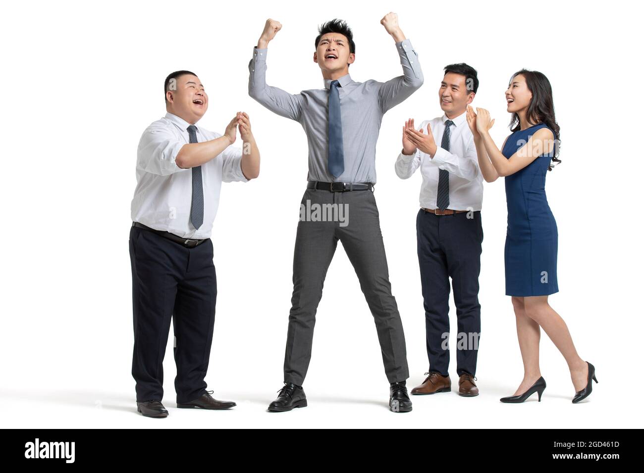 Business people celebrating together Stock Photo - Alamy