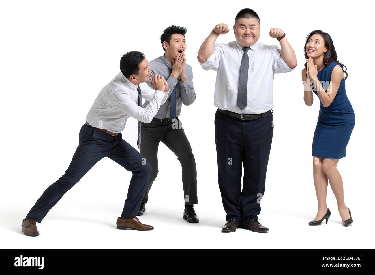 Business people flattered Stock Photo - Alamy