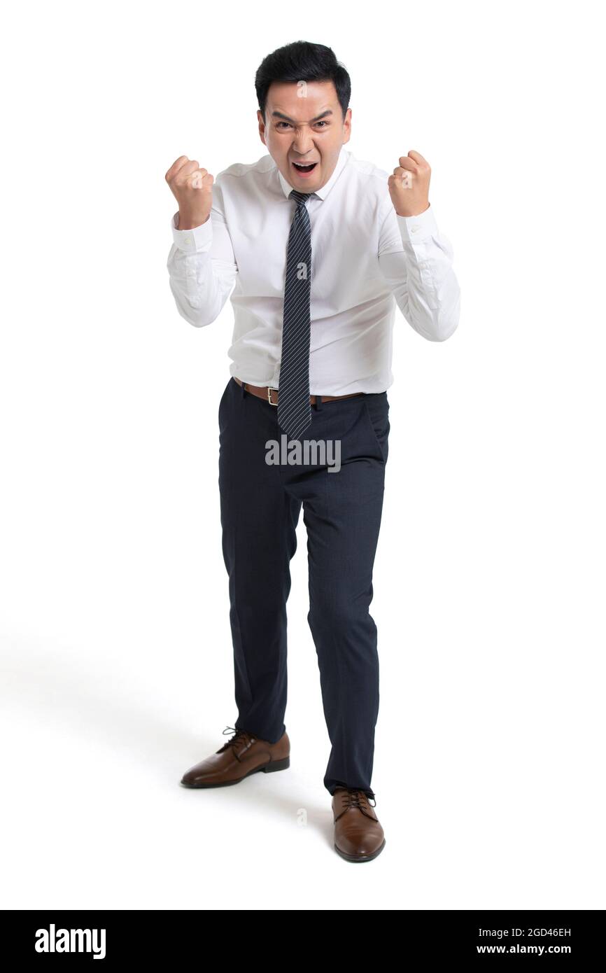 Mature businessman losing temper Stock Photo - Alamy