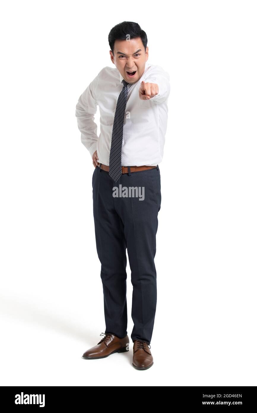 Mature businessman losing temper Stock Photo - Alamy
