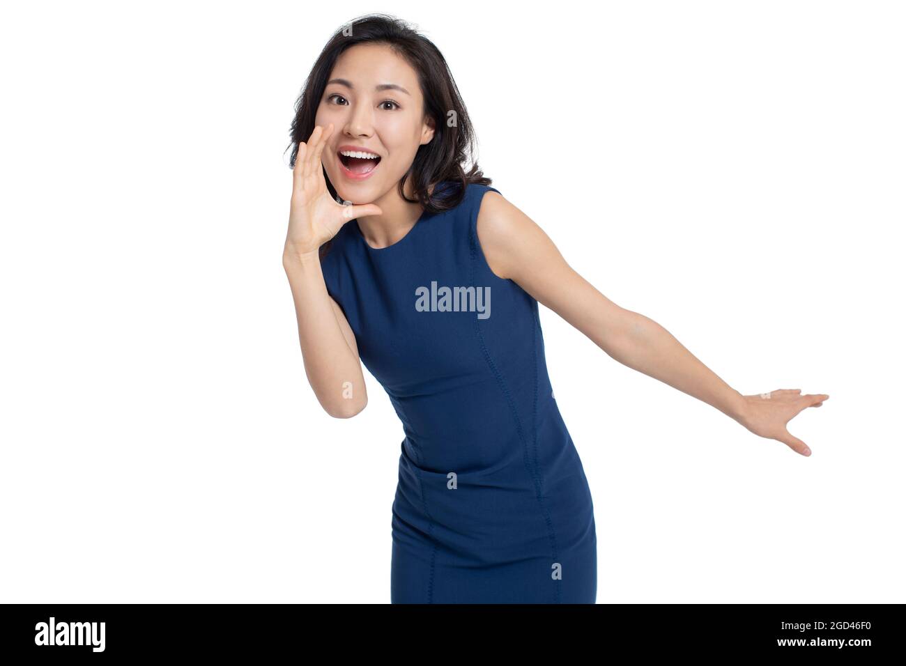 Businesswoman asian shouting hi-res stock photography and images - Alamy