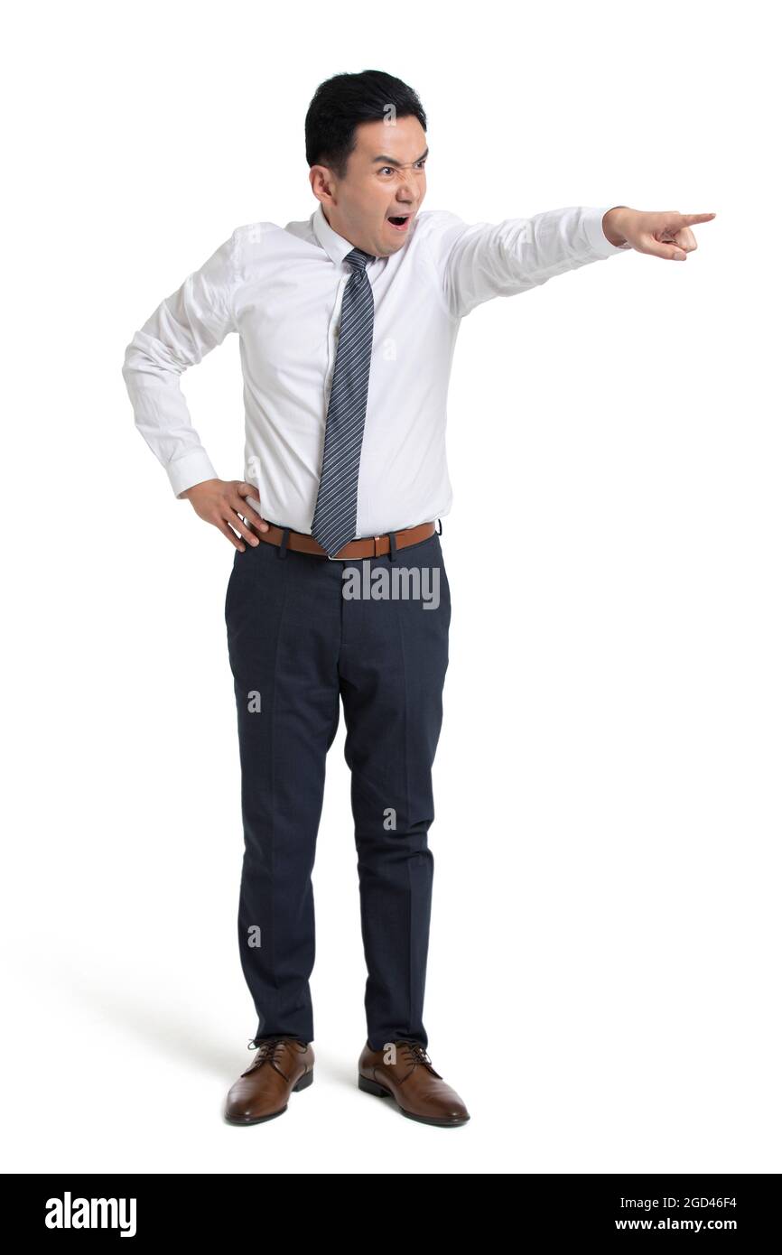 Mature businessman losing temper Stock Photo - Alamy