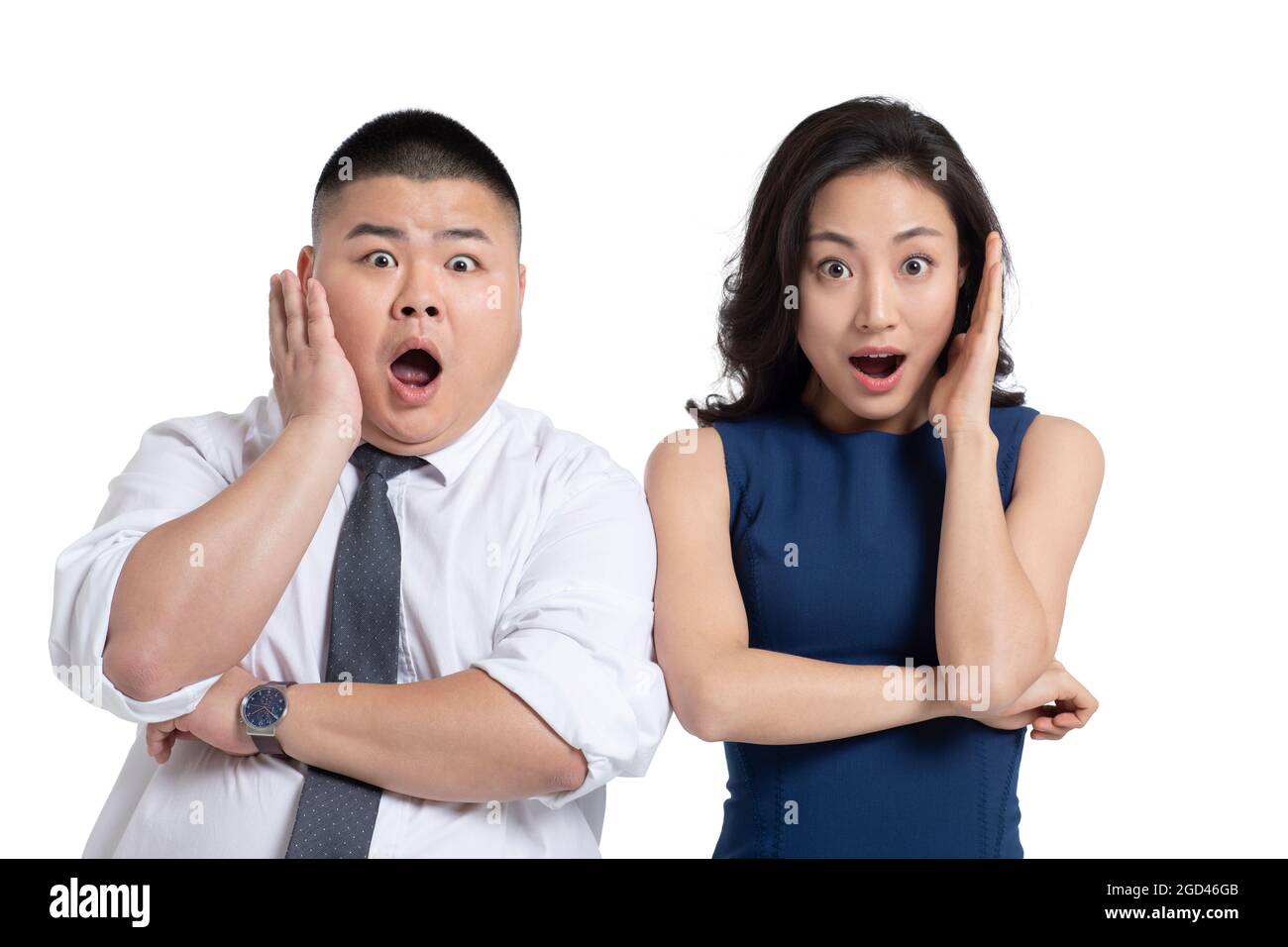 Surprised young men women Cut Out Stock Images & Pictures - Alamy