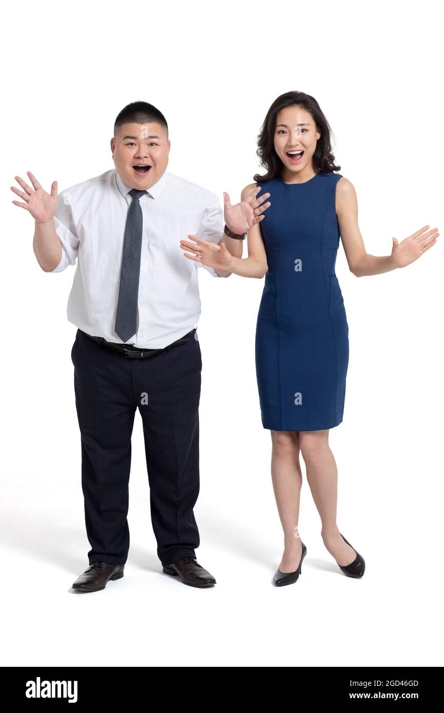 Surprised young men women Cut Out Stock Images & Pictures - Alamy