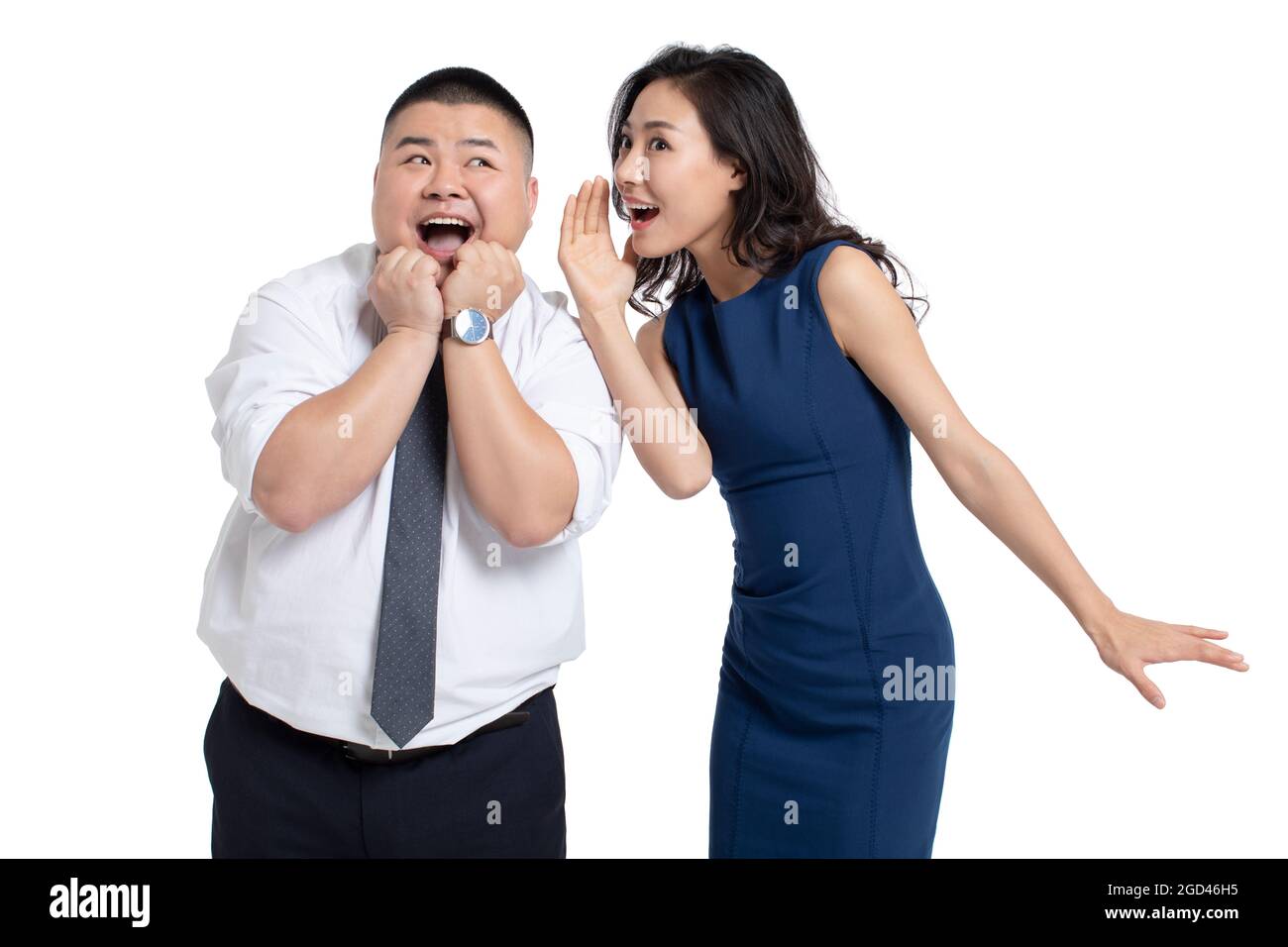 Whispering Cut Out Stock Images & Pictures - Alamy