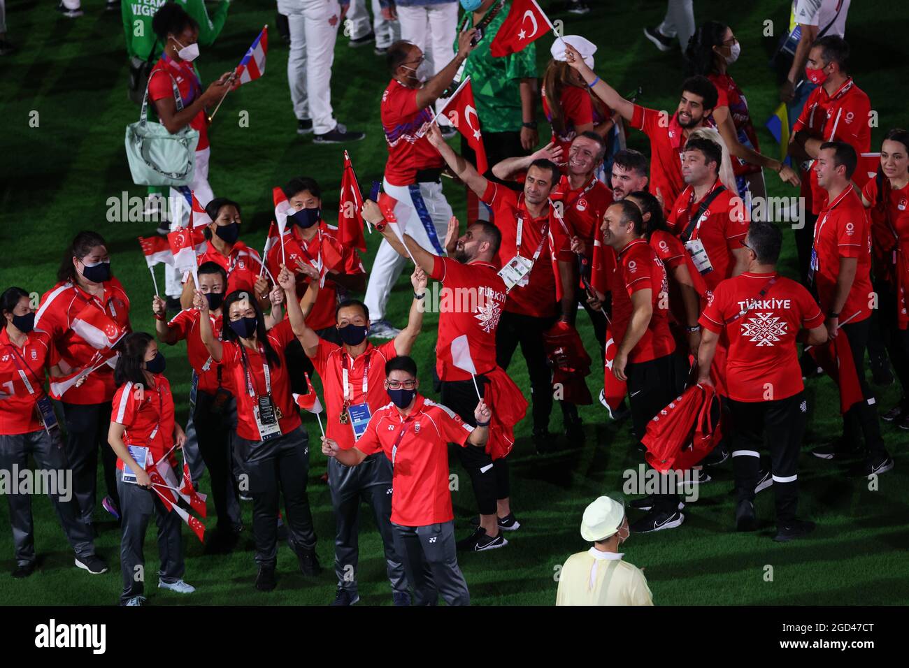 Members of the Turkey Delegation (TUR) attend the Tokyo 2020 Olympic ...