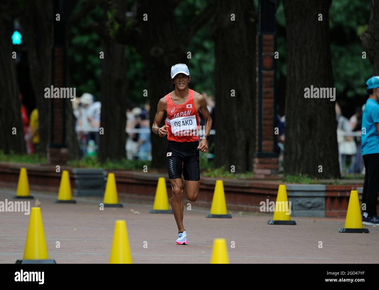Suguru Osako of Japan competes in the men's marathon during the Tokyo ...