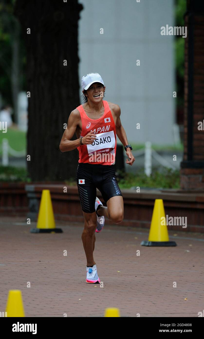 Suguru Osako of Japan competes in the men's marathon during the Tokyo ...