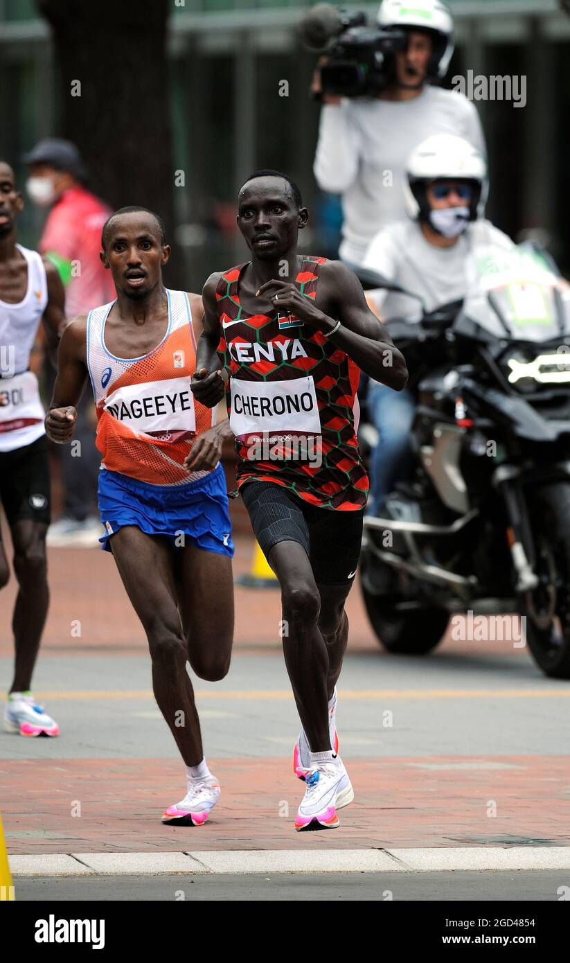 Lawrence CHERONO (KEN), Abdi NAGEEYE (NED) compete in the men's ...