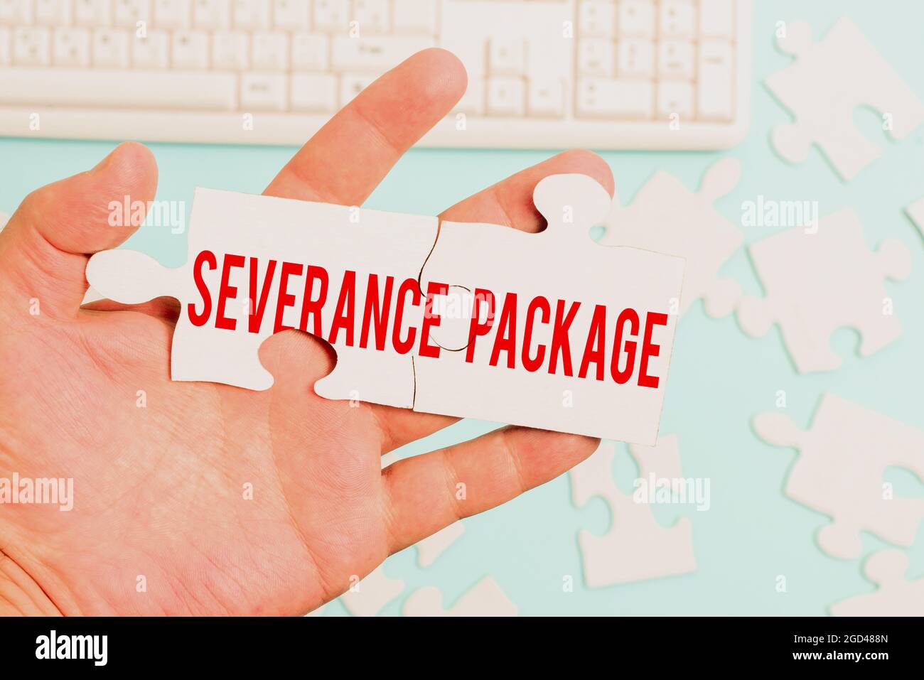 Sign displaying Severance Package. Conceptual photo pay and benefits ...