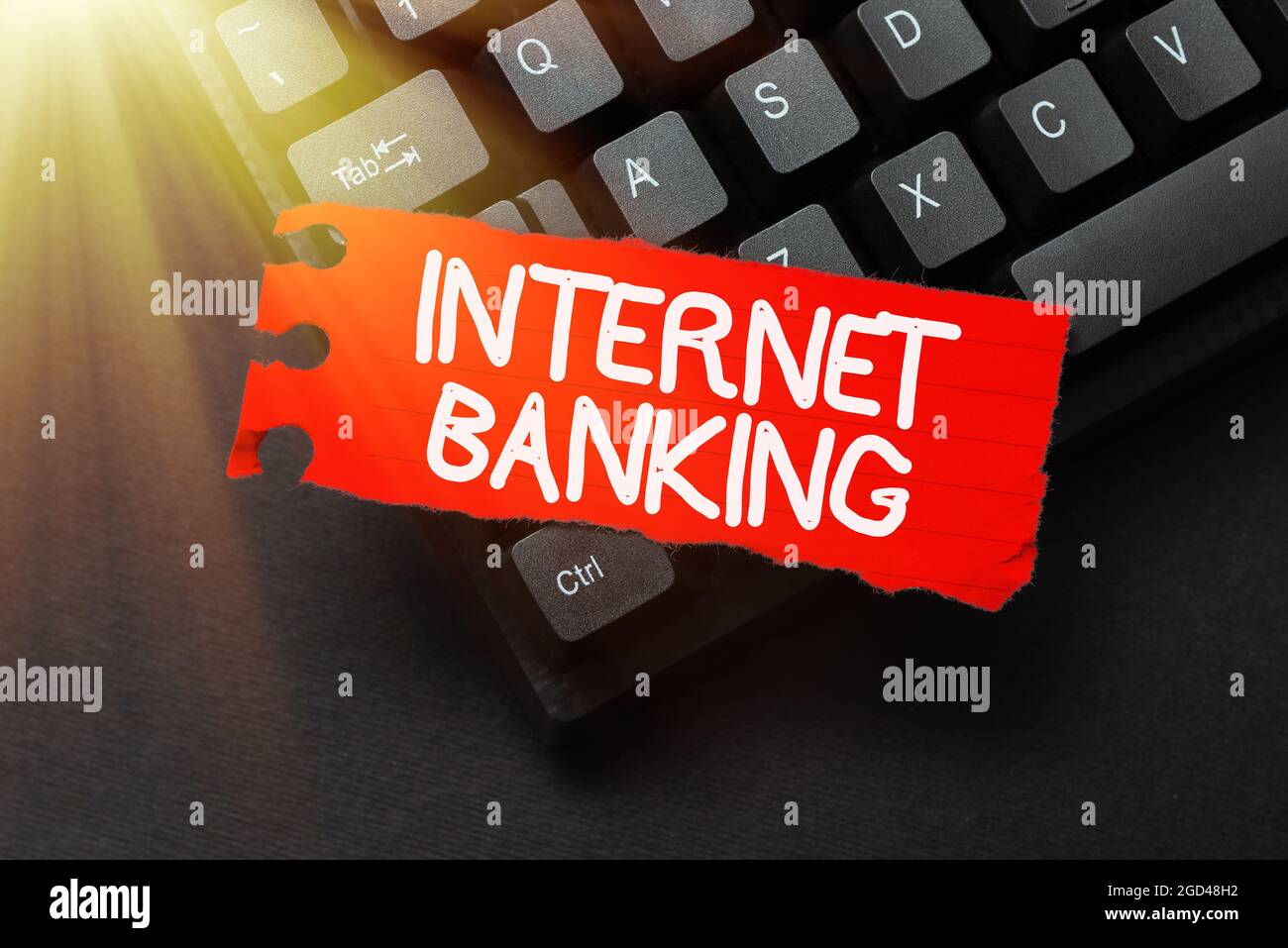 Handwriting text Internet Banking. Word for banking method which ...