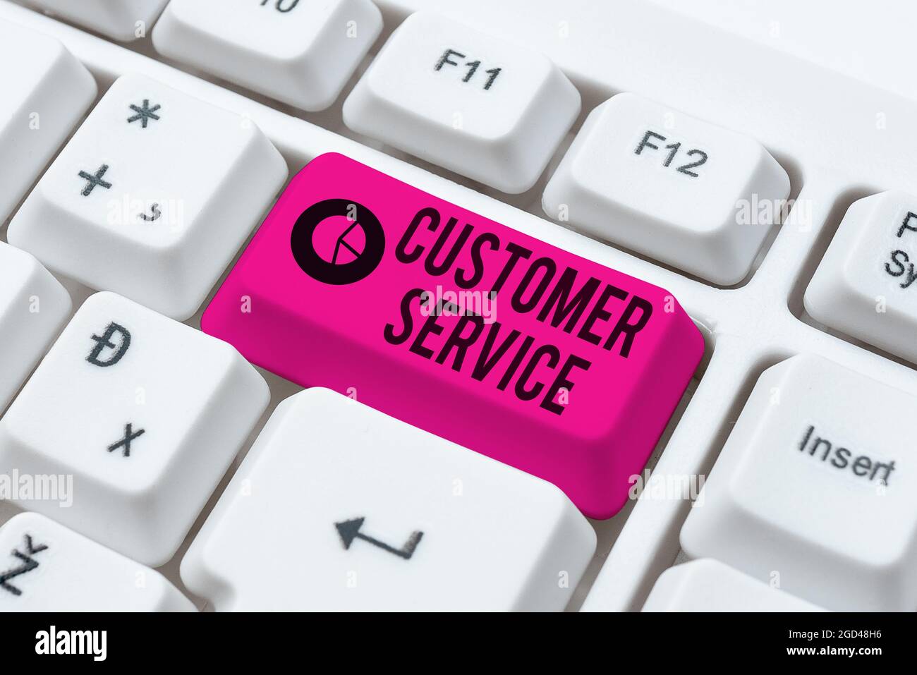 Hand writing sign Customer Service. Internet Concept process of ...