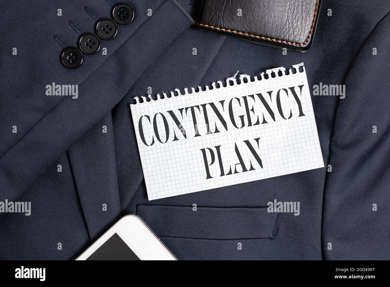 Sign displaying Contingency Plan. Business overview A plan designed to ...