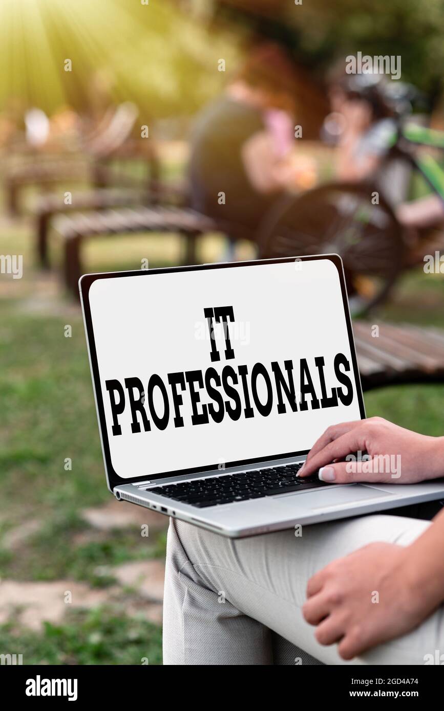 Inspiration showing sign It Professionals. Business idea any person ...