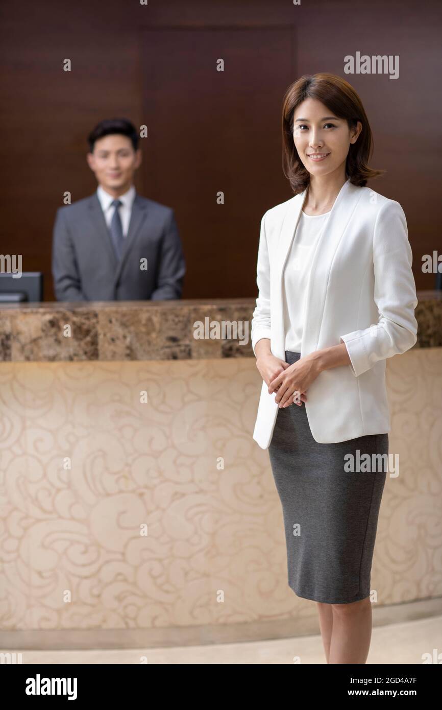 Luxury hotel lobby front desk vertical hi-res stock photography and ...