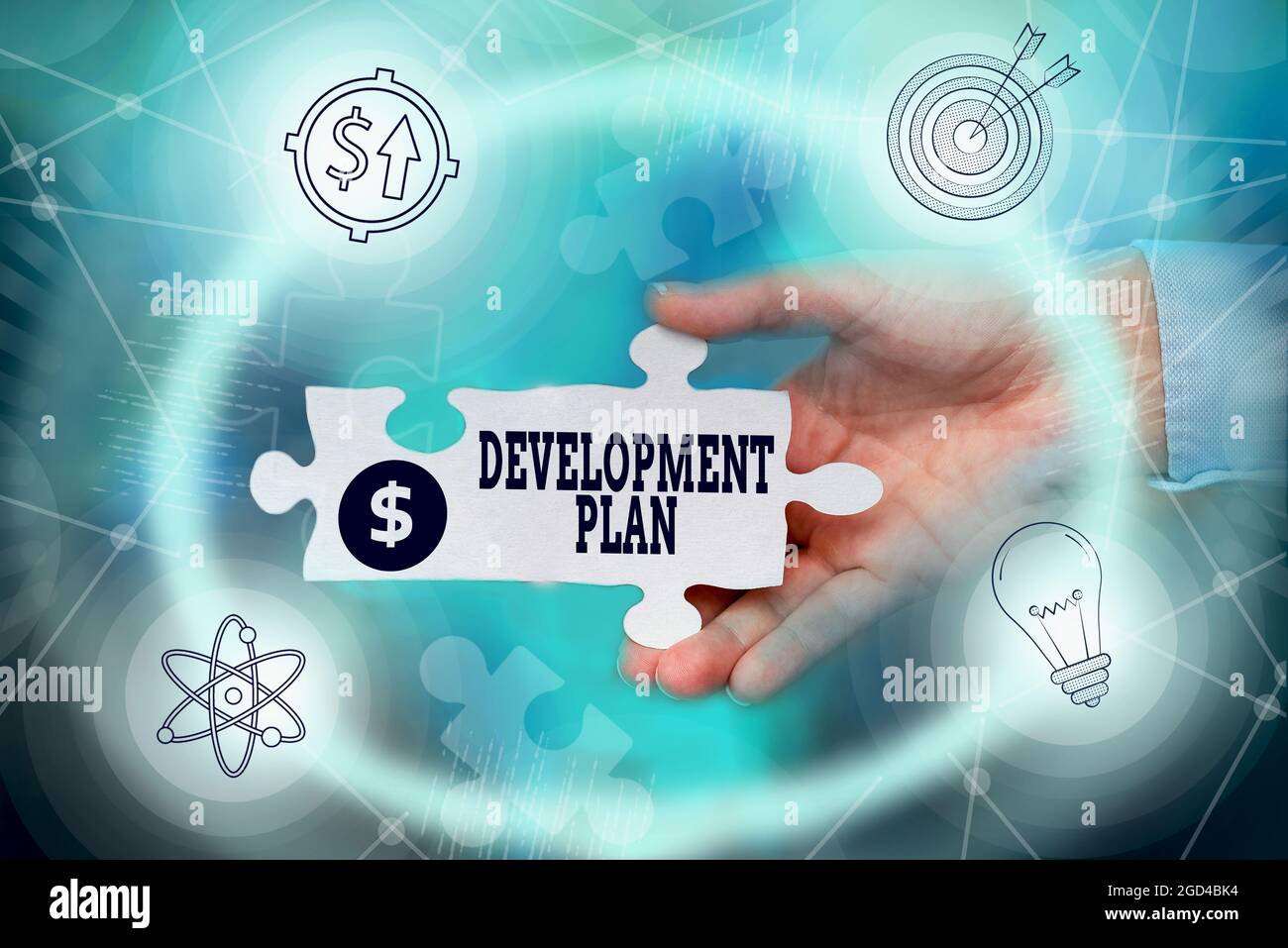 Writing displaying text Development Plan. Word for the planning of the ...