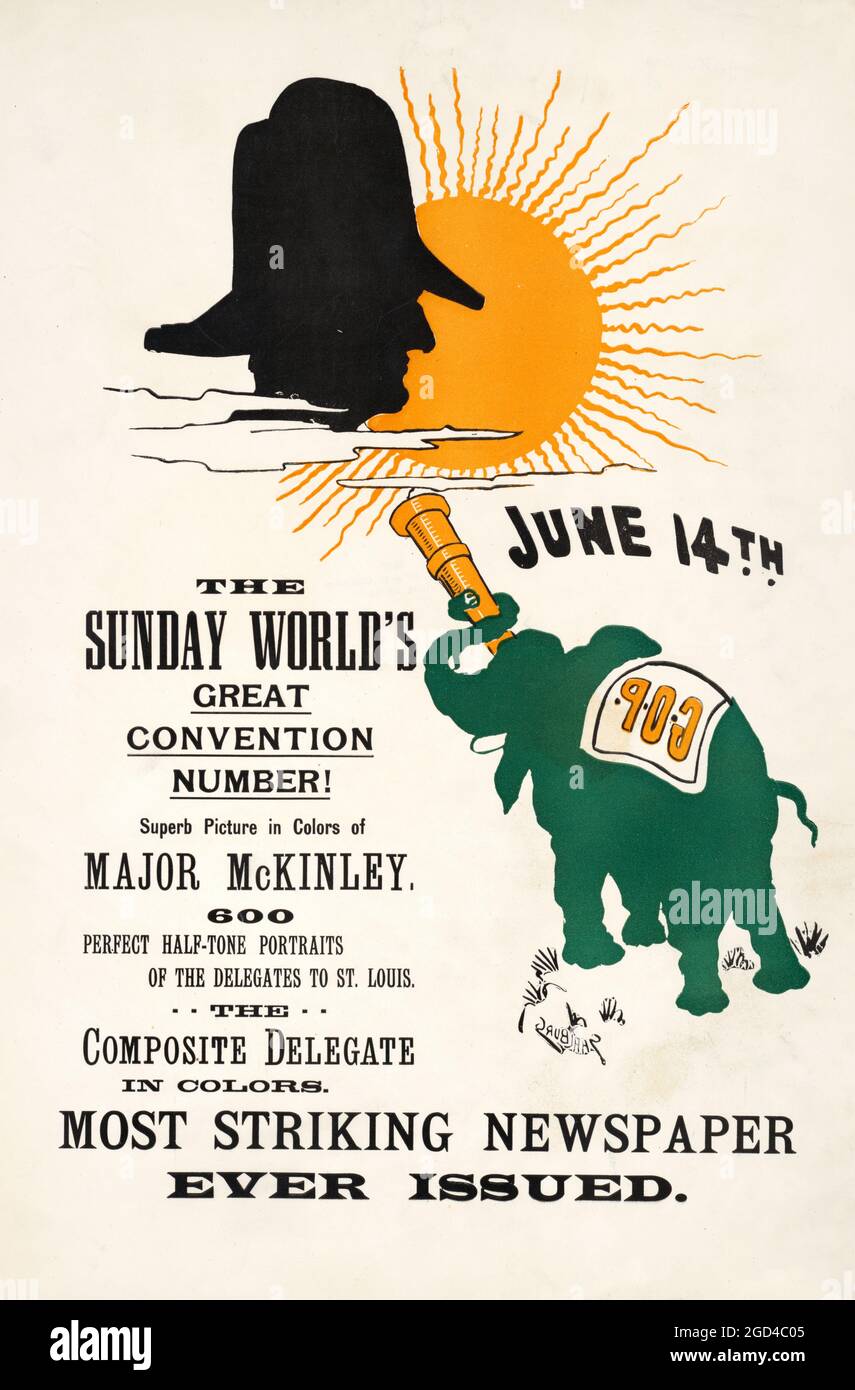 The Sunday World - New York. Paper cover. Art Nouveau style ...