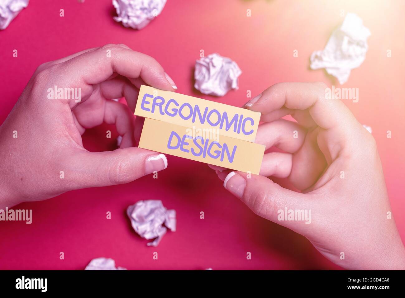 Text sign showing Ergonomic Design, Business concept fitting or ...
