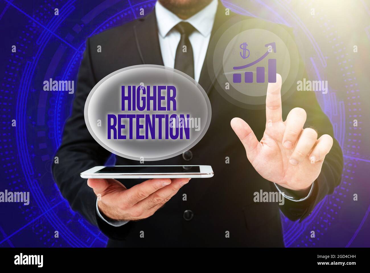 Writing displaying text Higher Retention. Business approach ability of ...
