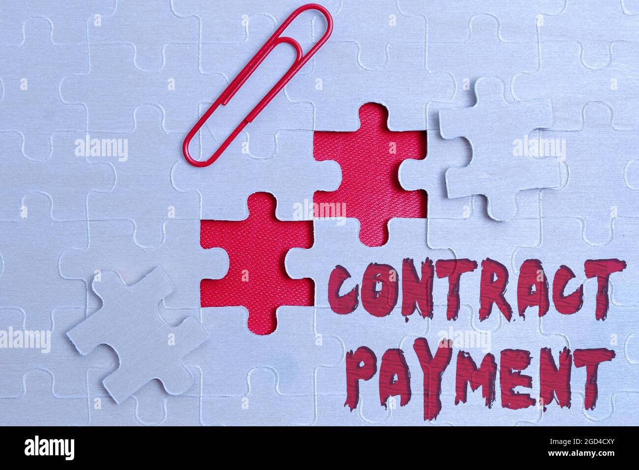 Text sign showing Contract Payment. Internet Concept payments made by ...