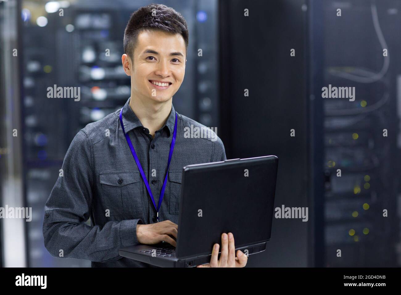 Indian technician working in server hi-res stock photography and images ...