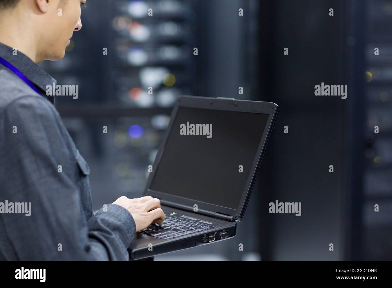 Indian technician working in server hi-res stock photography and images ...