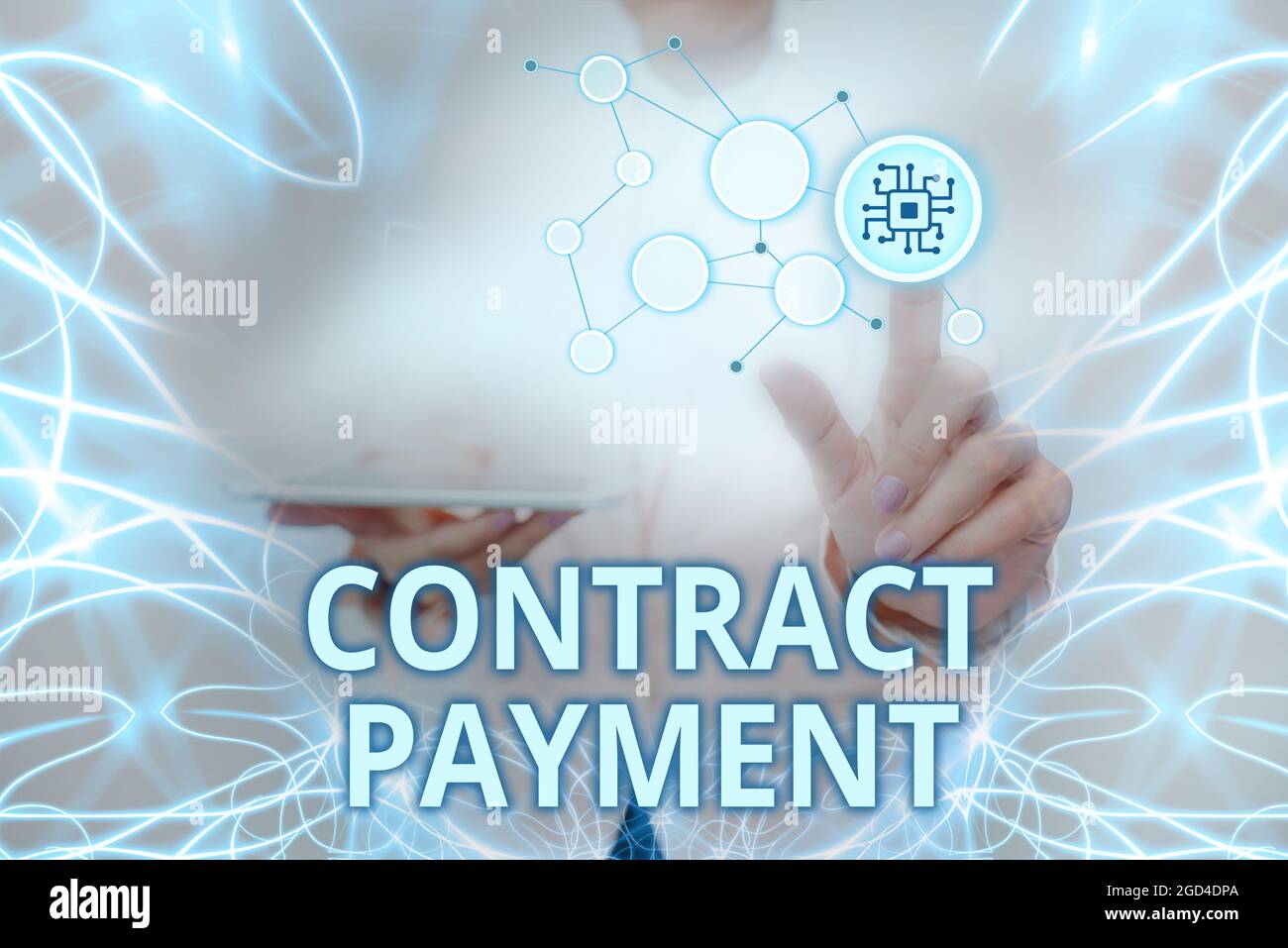 Hand writing sign Contract Payment. Business showcase payments made by ...