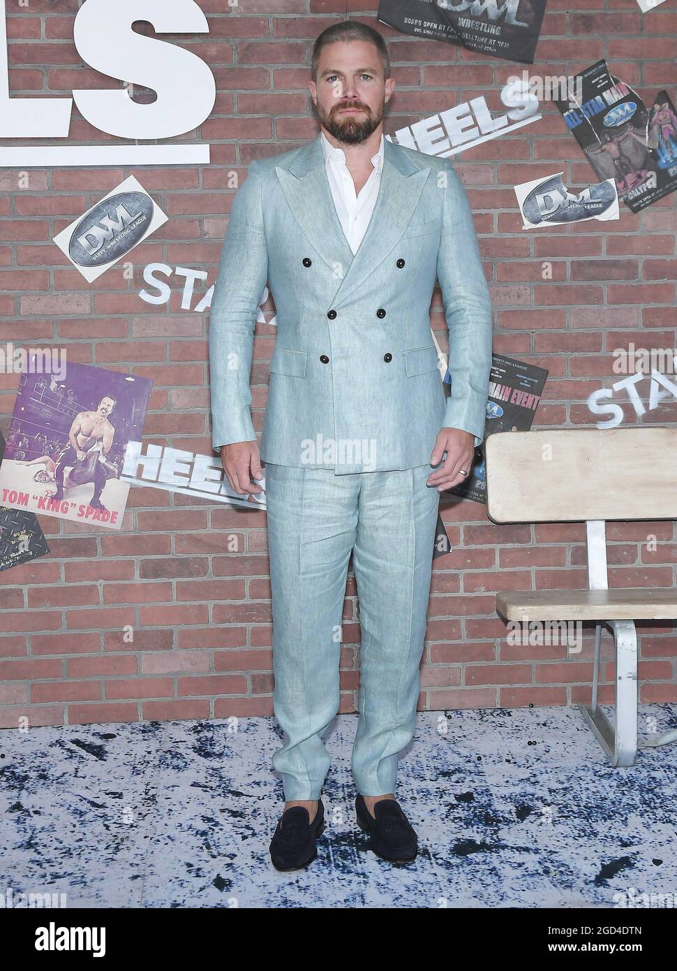 Los Angeles, CA , August 10, 2021. Stephen Amell arrives at STARZ's ...
