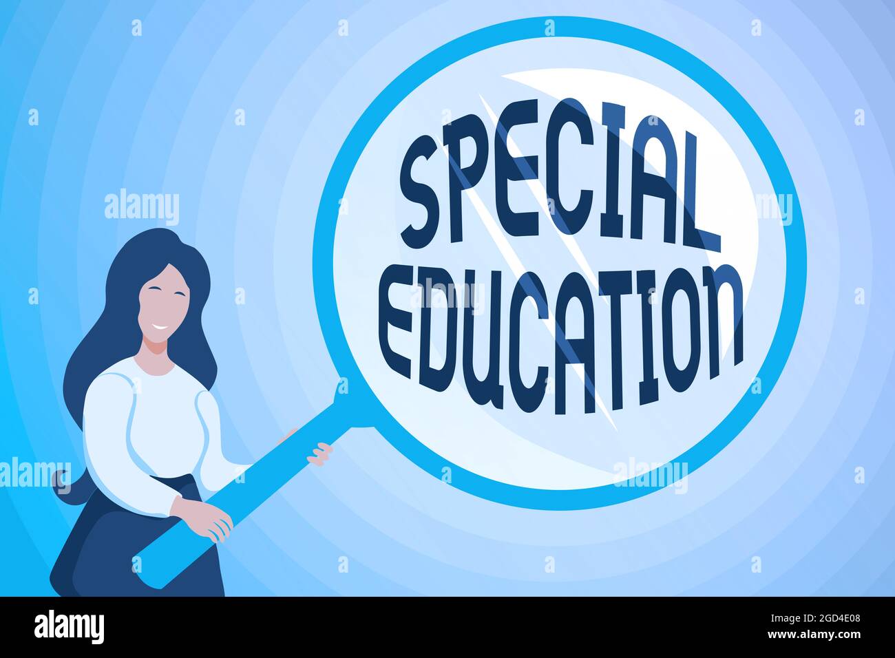 Conceptual caption Special Education. Business showcase form of ...