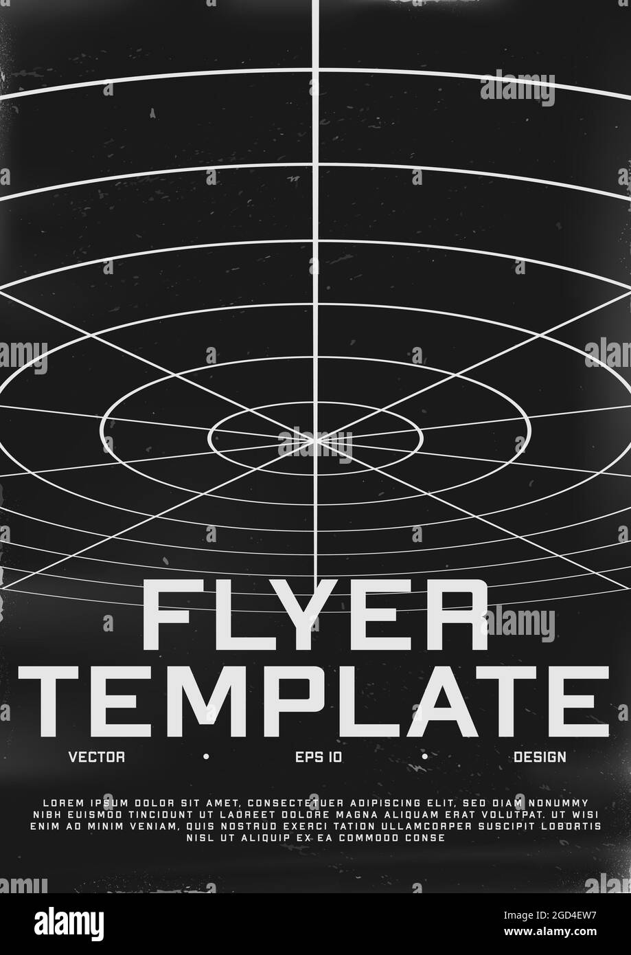 Retrofuturistic poster design. Cyberpunk 80s style poster with ...